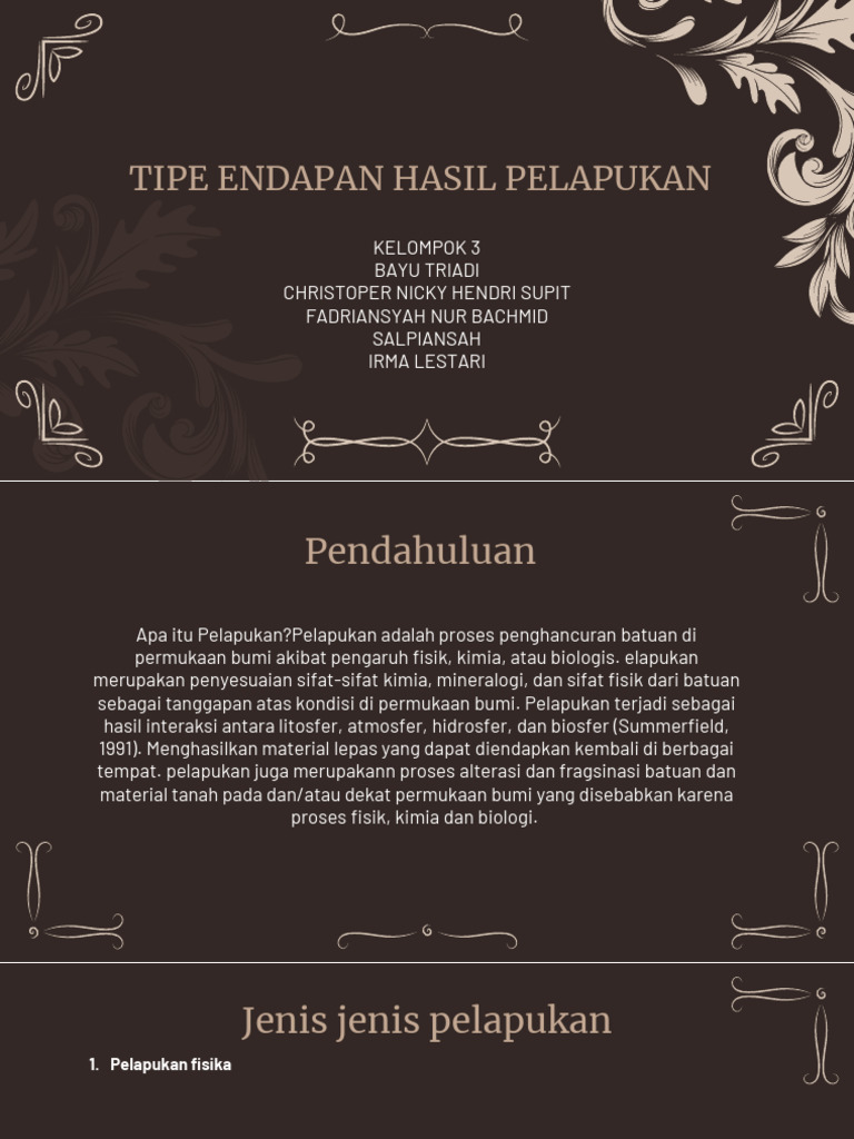Tipe Endapan dari Pelapukan Batuan | PDF