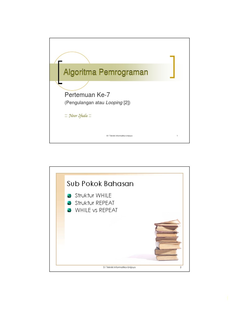 Alpro 07 Pengulangan Atau Looping 2 | PDF