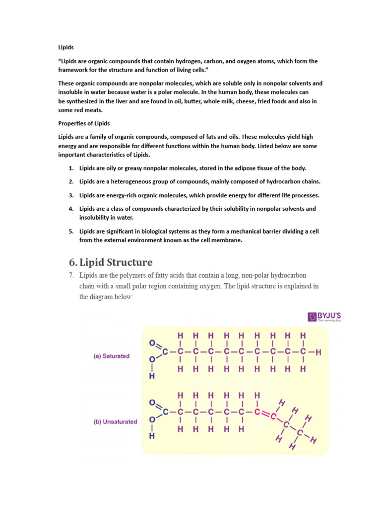 Lipids | PDF | Lipid | Fatty Acid