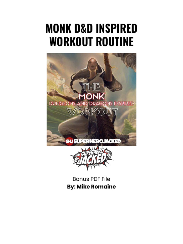 Monk-DD-Workout-PDF | PDF | Management Of Obesity | Strength Training
