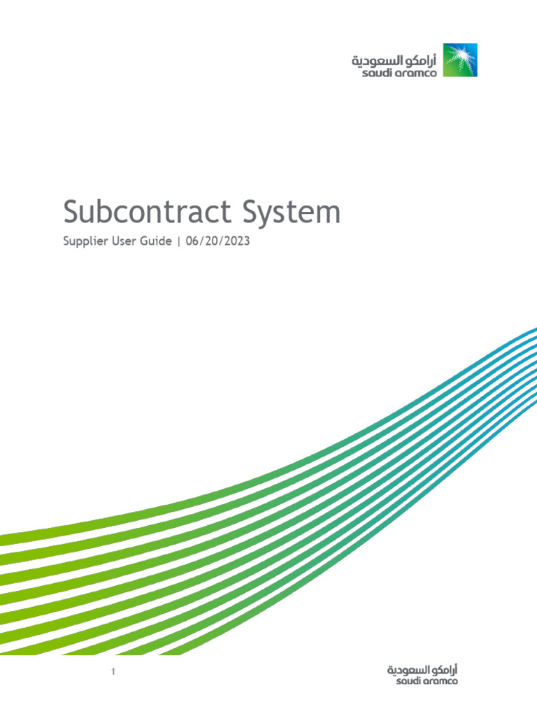 Subcontract System - Supplier User Guide | PDF | Button (Computing) | Icon (Computing)