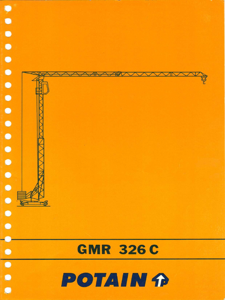 Potain Tower Cranes Spec E88077 | PDF