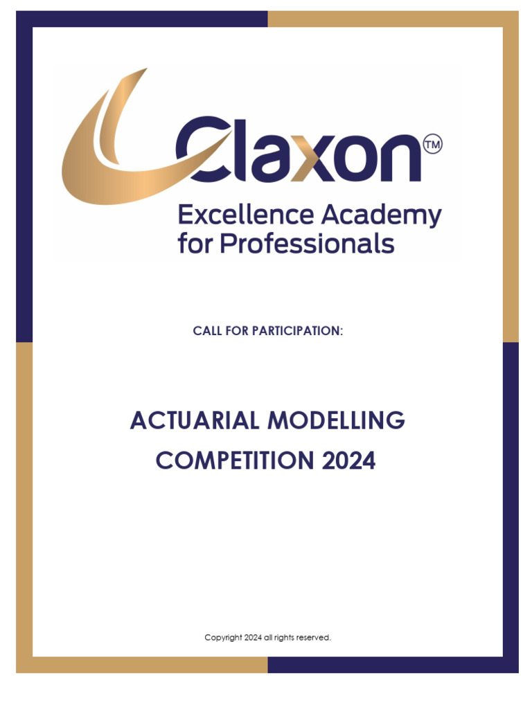 Actuarial Modelling Competition | PDF