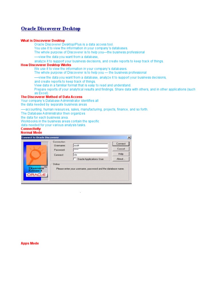 Oracle Discoverer Desktop | PDF | Chart | Databases