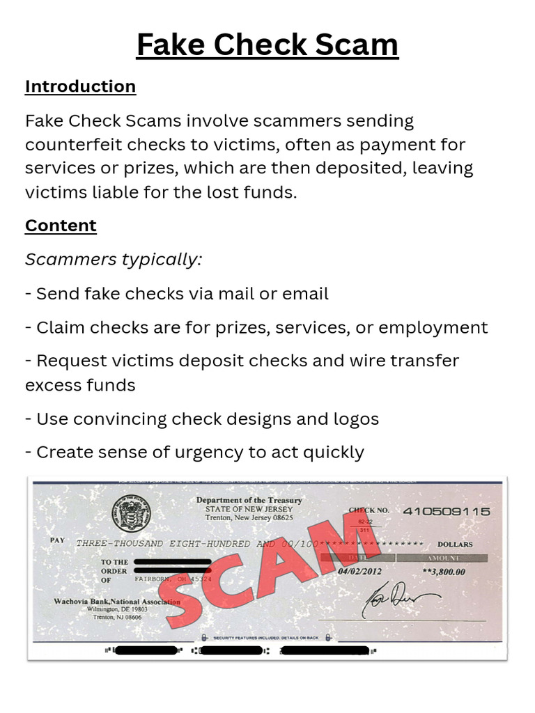Fake Check Scam | PDF