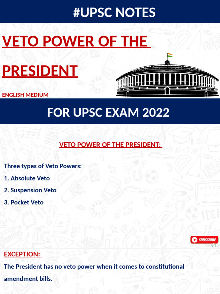 President's Veto Powers Explained | PDF | Bill (Law) | Veto