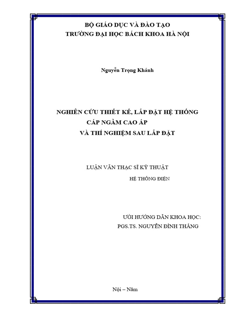 [123doc] Nghien Cuu Thiet Ke Lap Dat He Thong Cap Ngam Cao AP 220kv Va Thi Nghiem Sau Lap Dat ...