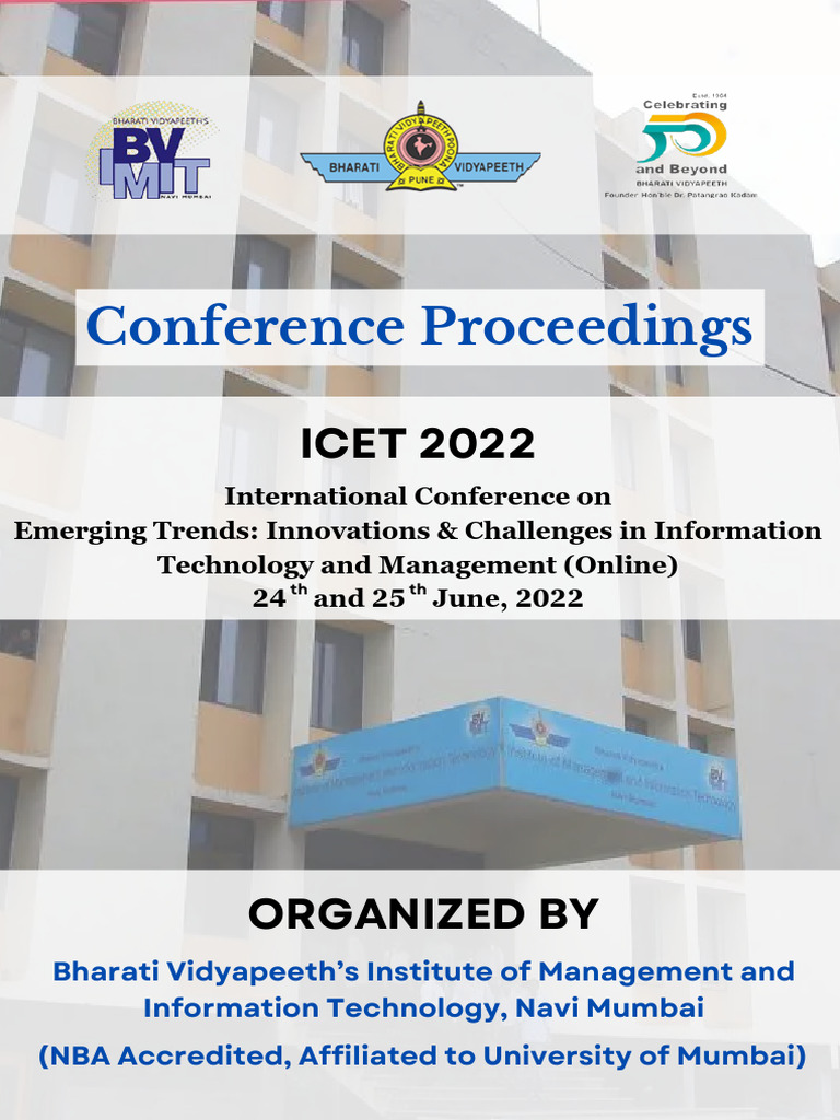 ICET 2022 Bharati Vidyapeeth's Conference Proceedings 1 | PDF | Bipolar ...