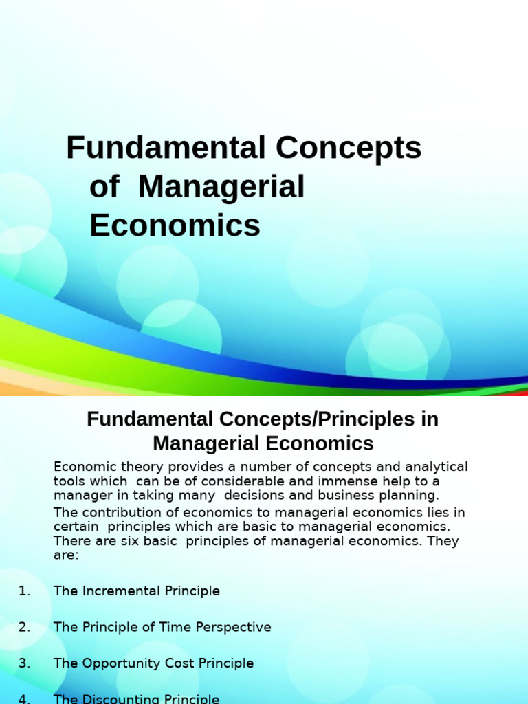 Fundamentals of Managerial Economics | PDF | Opportunity Cost | Economics