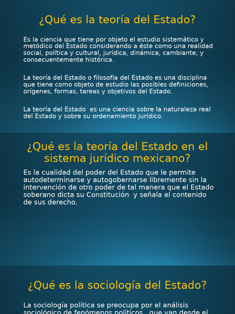 Definición de la Teoría del Estado | PDF
