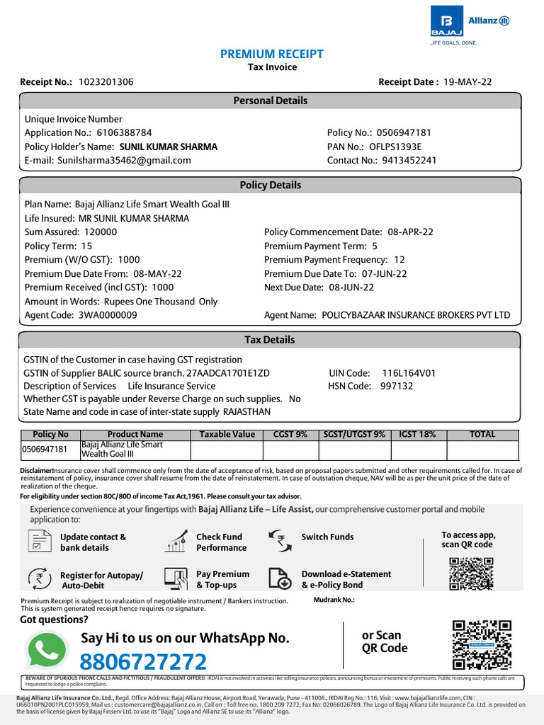 1023201306 | PDF | Insurance | Life Insurance