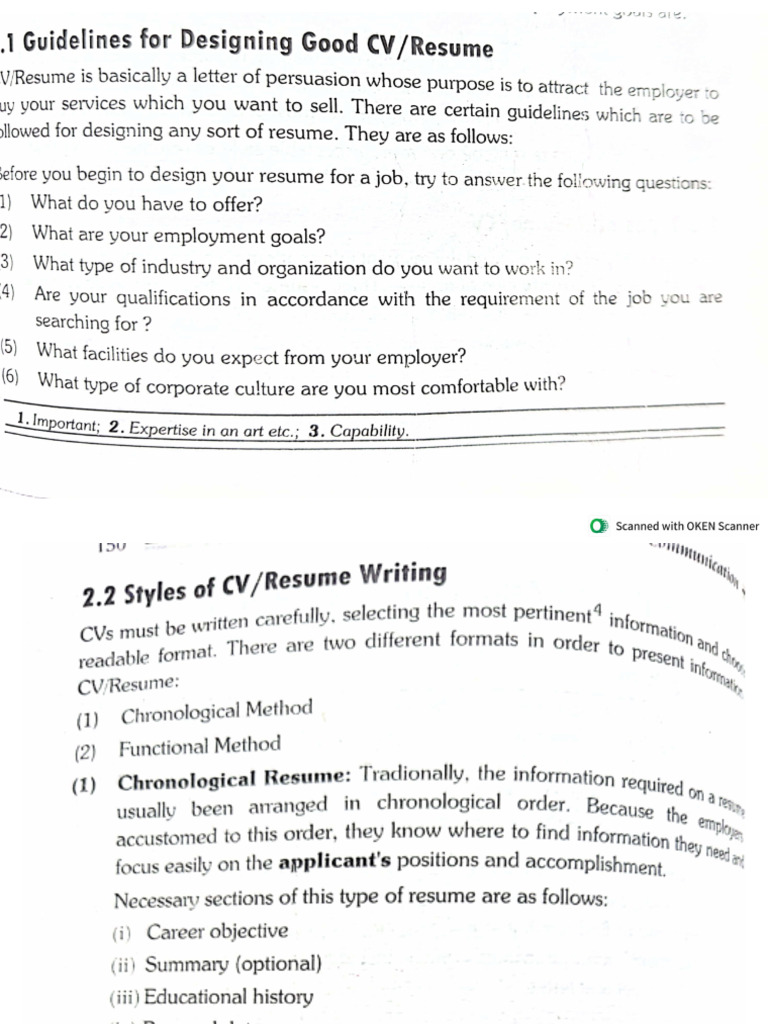 CV Writing | PDF