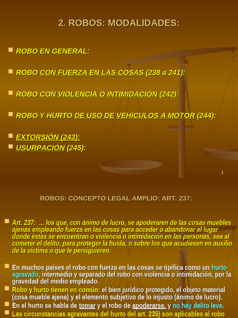 2. ROBO Con Fuerza y Violencia o Intimidación | PDF | Robo | Robo