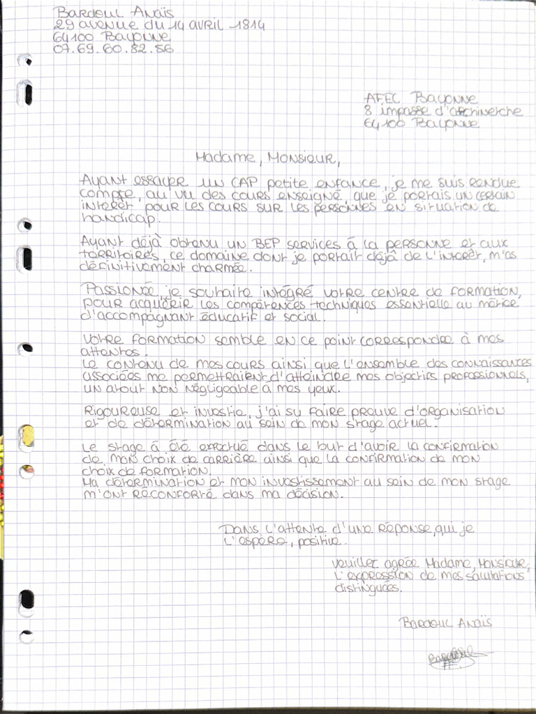 Lettre Motiv | PDF