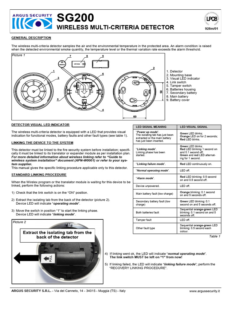 Instruction Manual SG200 ENG | PDF | Light Emitting Diode | Sensor