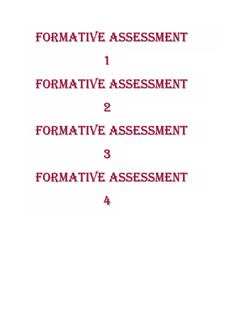 Formative Assessment and Lab Activities | PDF