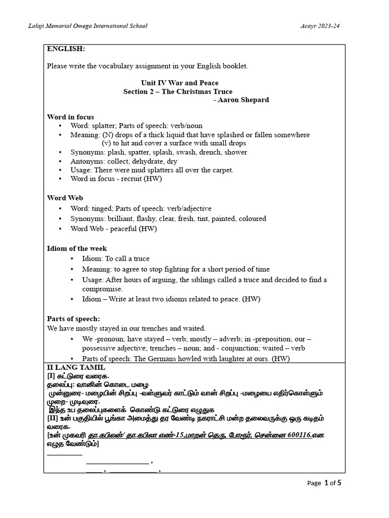 Grade 8 - Assignment | PDF