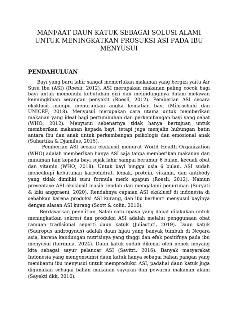 Manfaat Daun Katuk Sebagai Solusi Alami Untuk Meningkatkan Prosuksi Asi ...