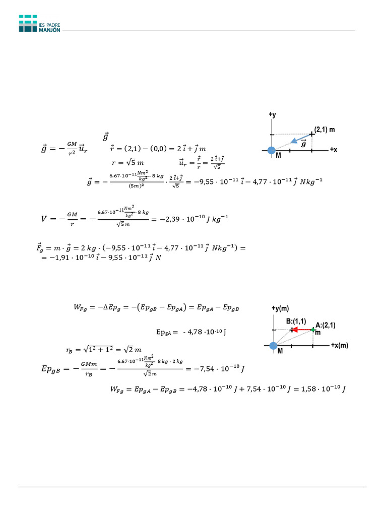 T2_Gravitatorio_ejercicios | PDF | Gravedad | Fuerza