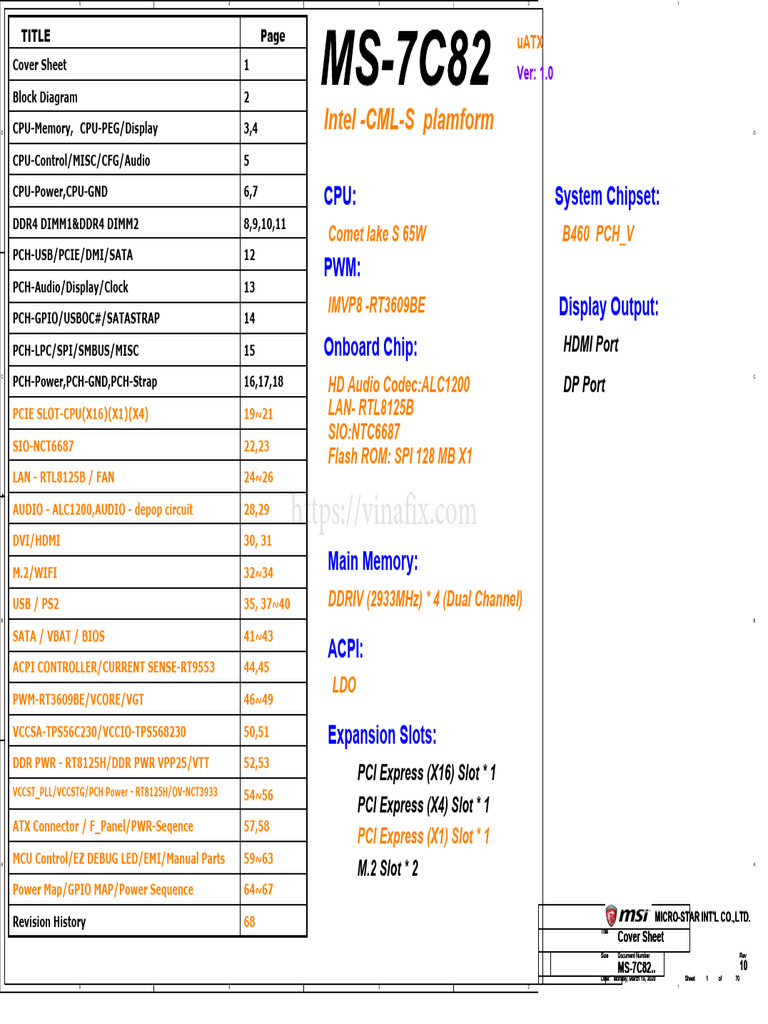 MS-7C82 Block Diagram Overview | PDF | Computing | Computer Science