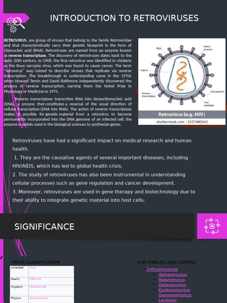 Overview of Retroviruses and Their Impact | PDF | Retrovirus | Hiv