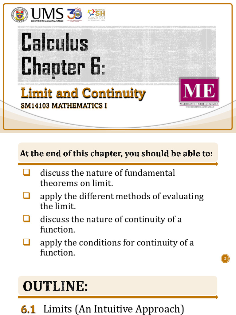 Lecture Note - C6 | PDF | Limit (Mathematics) | Function (Mathematics)