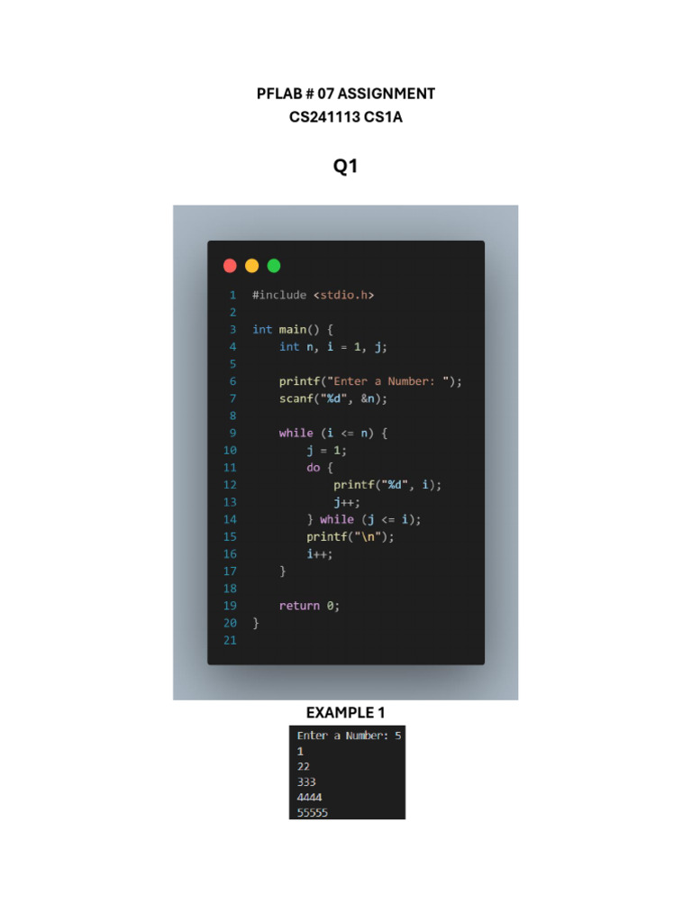 Assignment#7 PF Lab Cs241113 | PDF