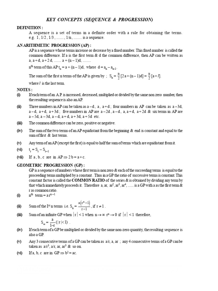 Sequence and Series Flowchart | PDF | Mean | Sequence