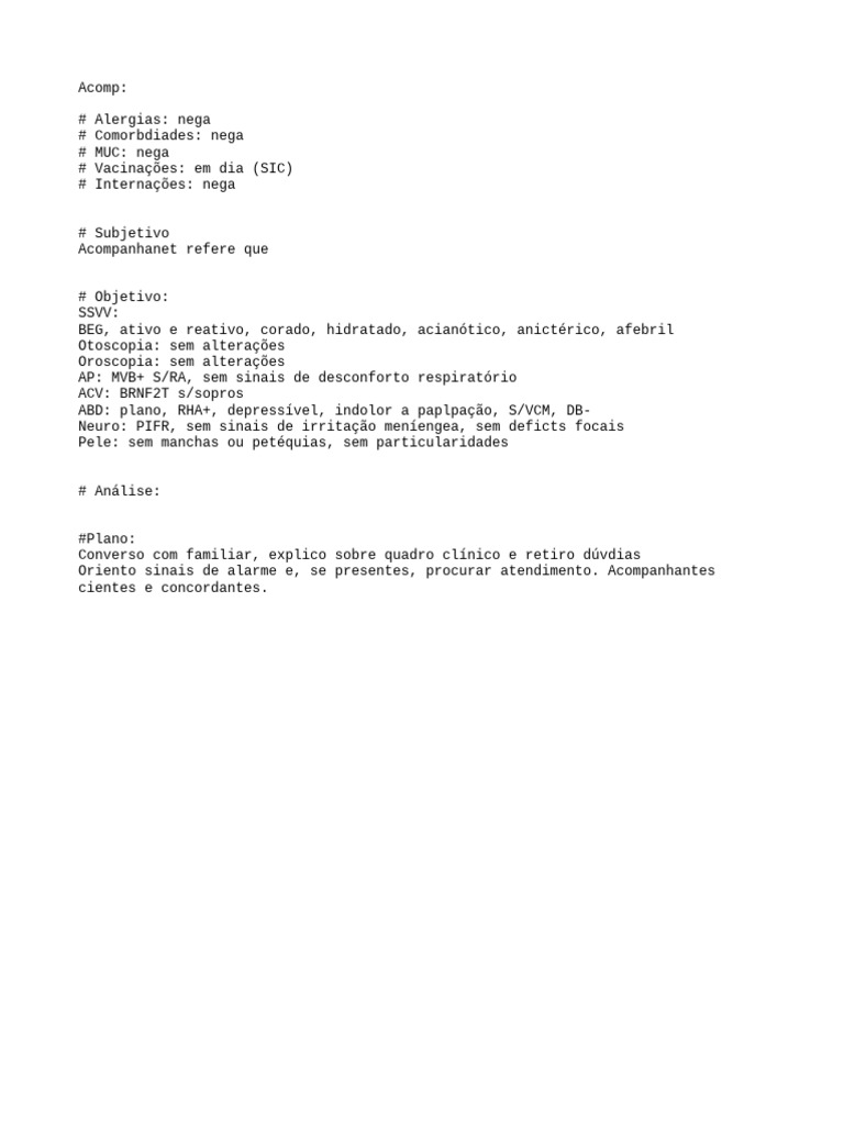 Anamnese - Malu | PDF