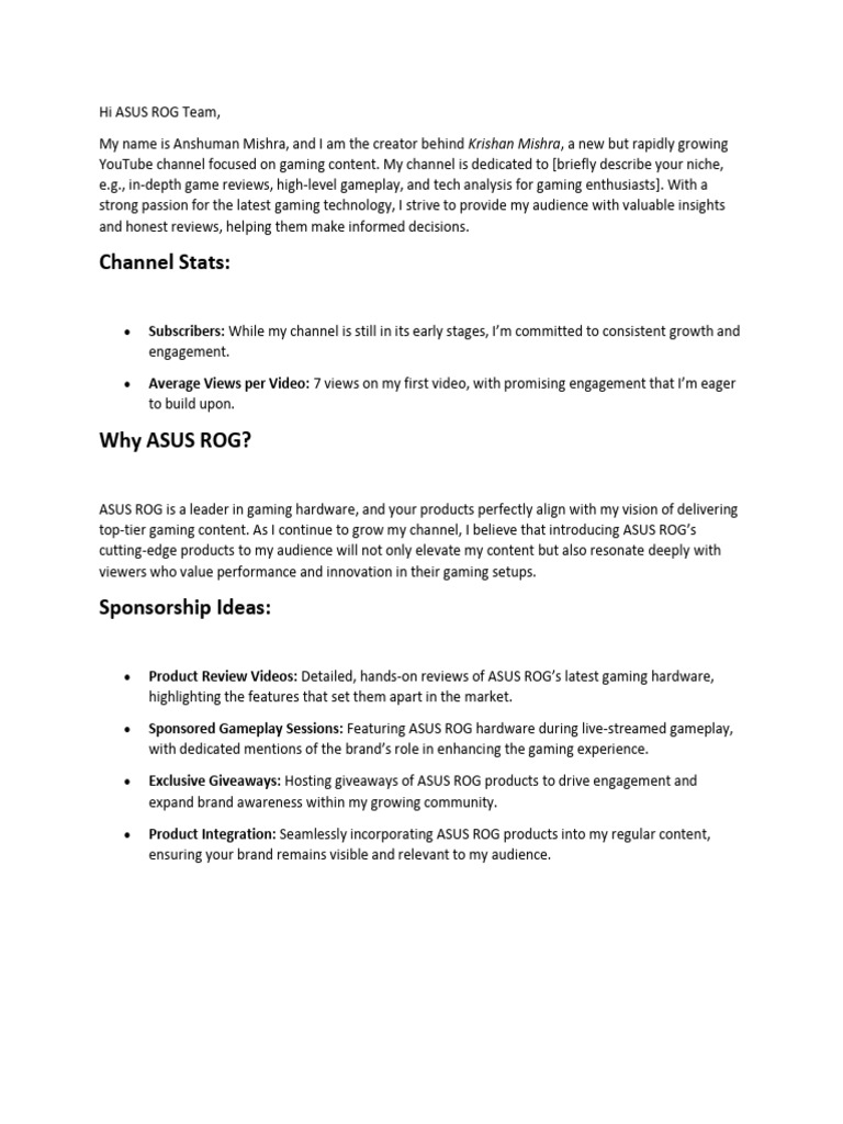 Hi ASUS ROG Team | PDF