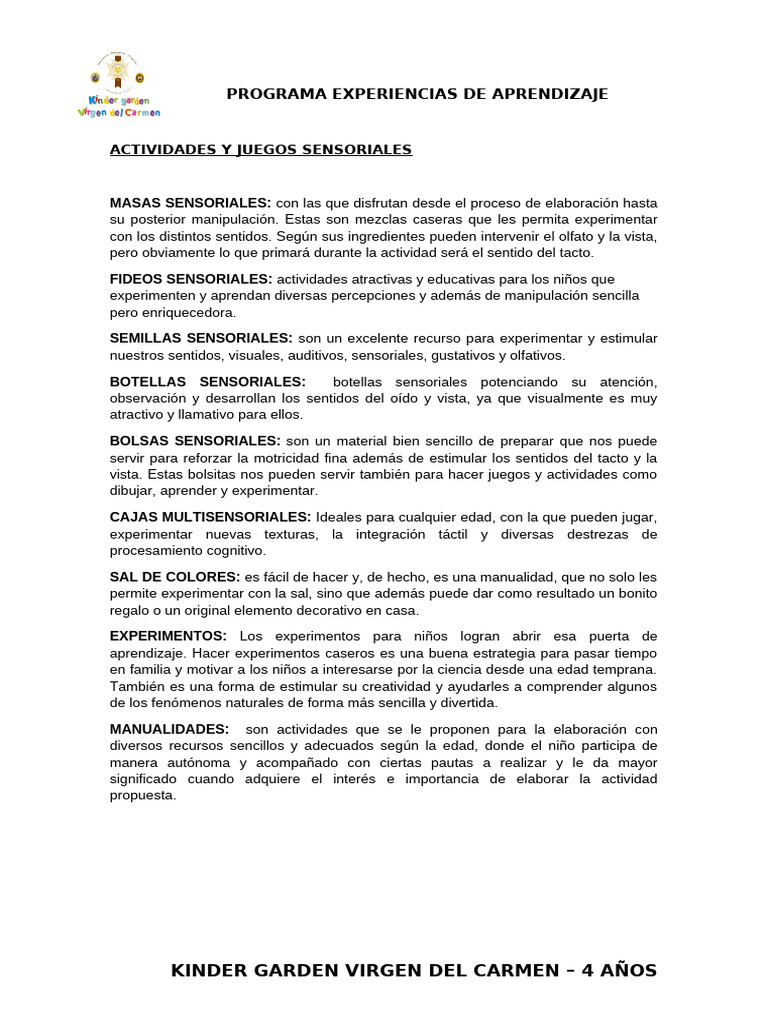 Experiencias de Aprendizaje | PDF | Aprendizaje | Pinturas