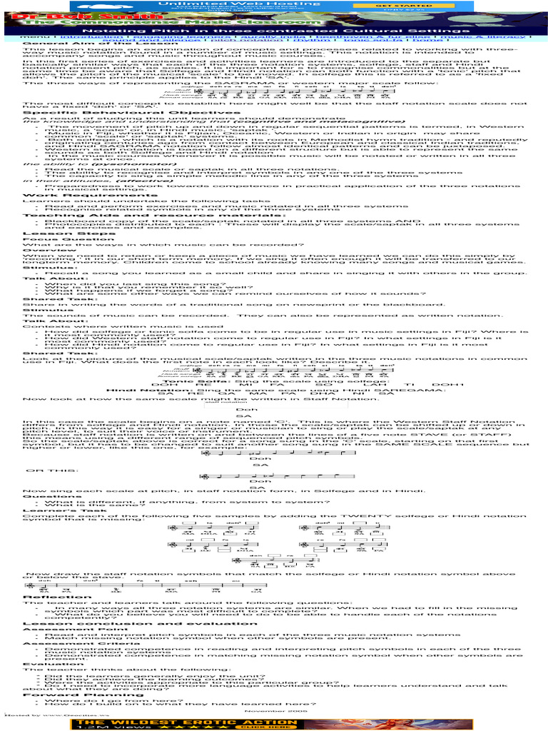 Pitch Notation | PDF | Musical Notation | Scale (Music)