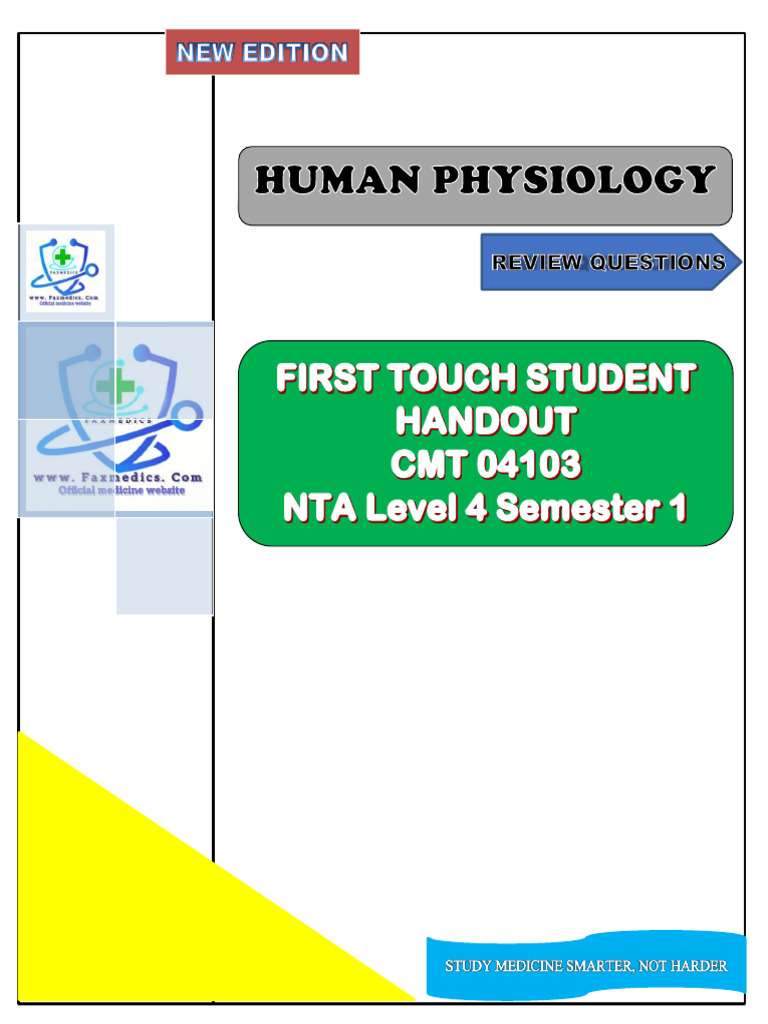 Physiology First Touch Student Handouts Prep By. Prof. Salim Mafanya ...