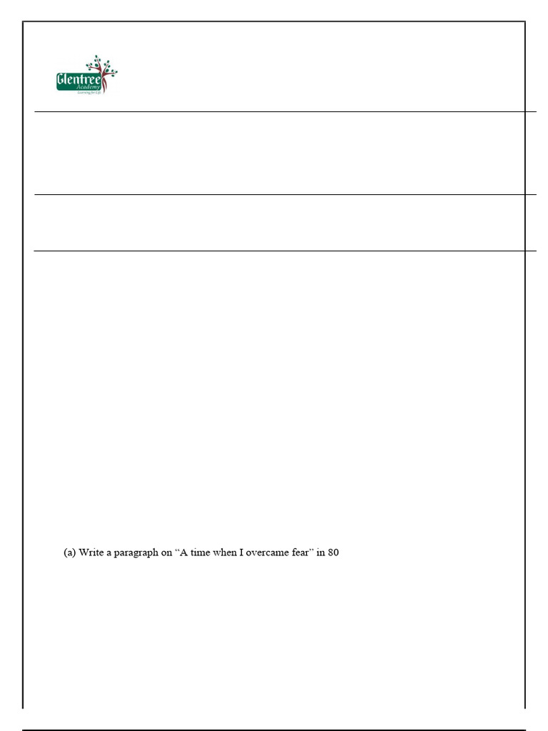 Glentree Academy English Midterm Revision | PDF | Grammar | Linguistic ...