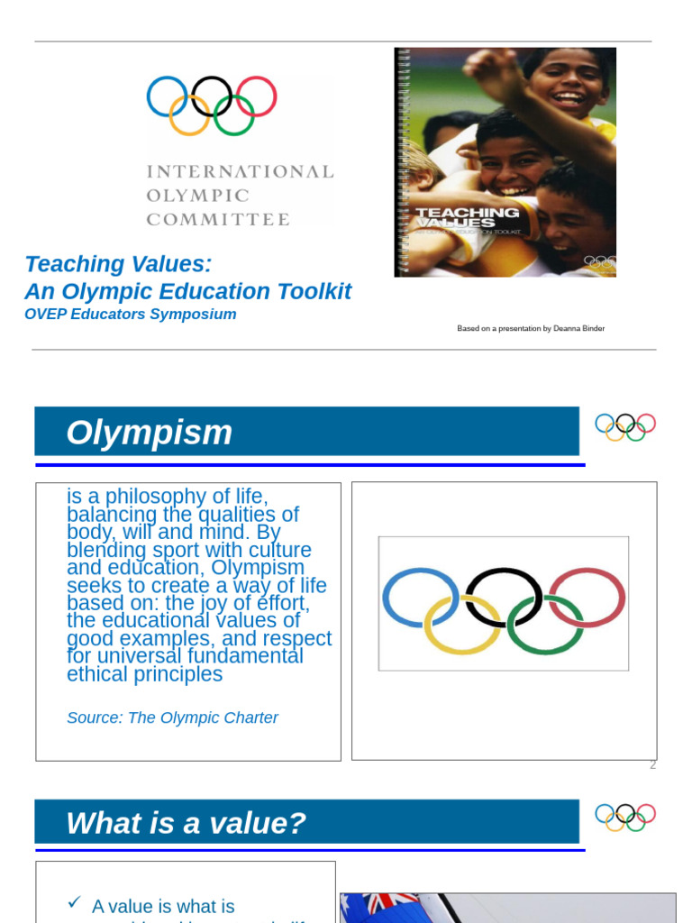 Teaching Values Presentation 5 Olympics Educational Values | PDF | Sports | Liberal Arts Education