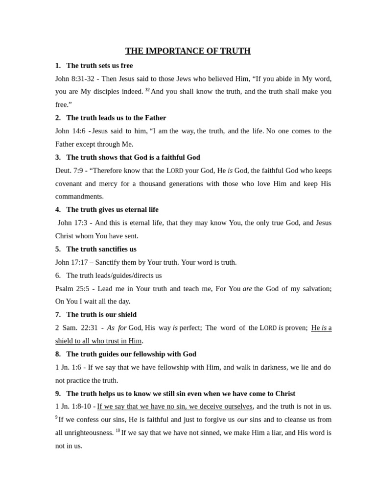 The Importance of Truth | PDF