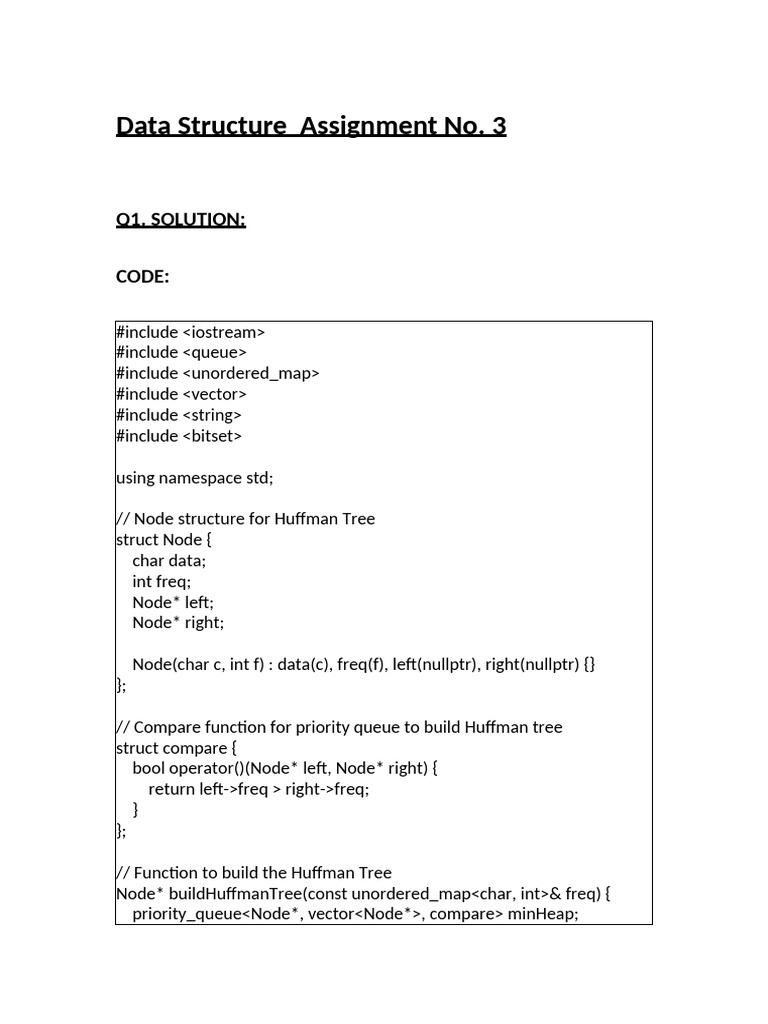 Data Structure Assignment No3 | PDF | Algorithms And Data Structures ... Data Structure Assignment No3 | PDF | Algorithms And Data Structures ...