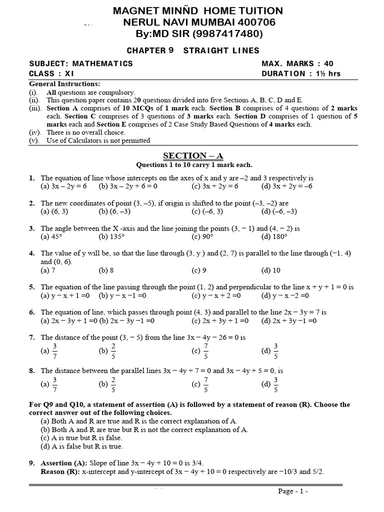 Straight lines test | PDF | Triangle | Classical Geometry