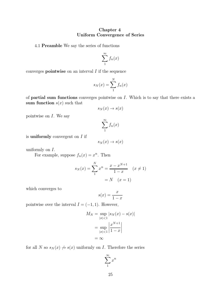 Uniform Convergence-chapter4 | PDF | Mathematical Analysis | Real Analysis