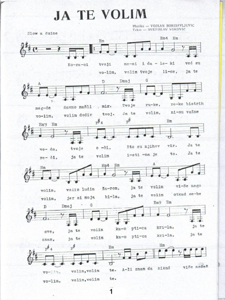 Ja Te Volim - Leo Martin | PDF