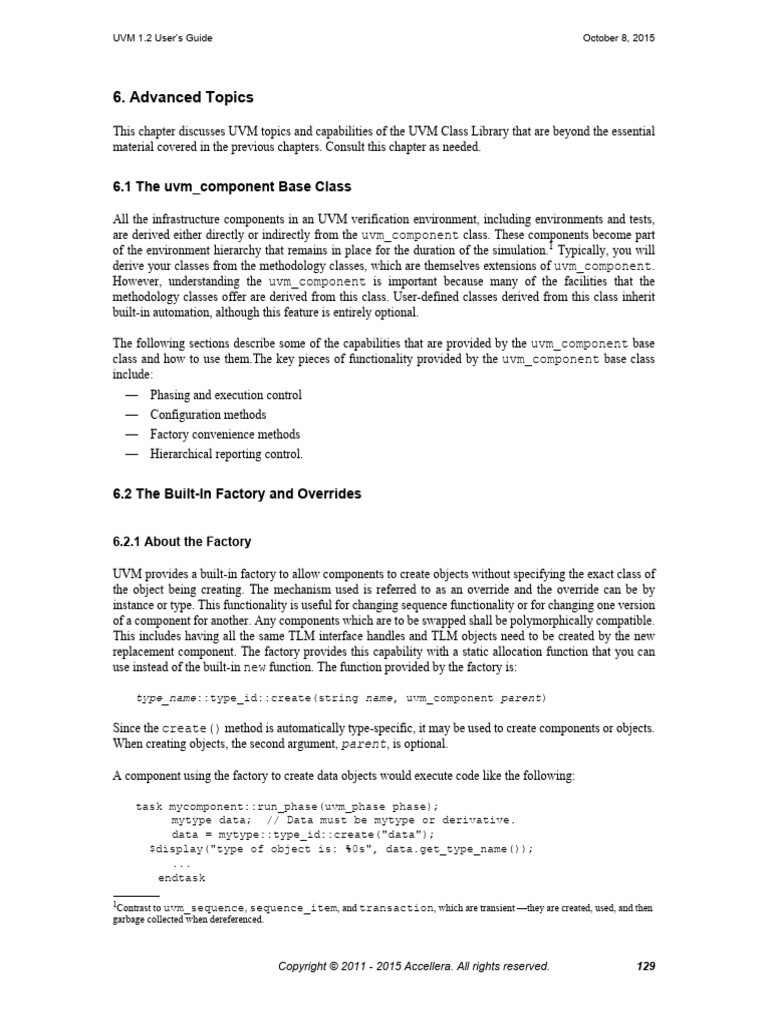 uvm1 | PDF | Class (Computer Programming) | Method (Computer Programming) uvm1 | PDF | Class (Computer Programming) | Method (Computer Programming)