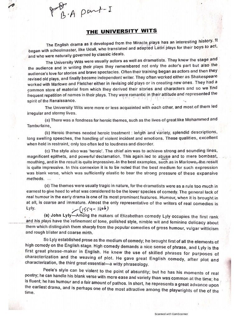 University Wits | PDF