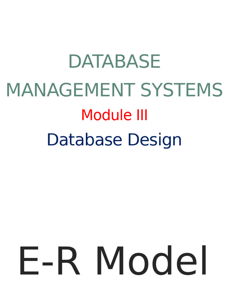 DBMS module 3 | PDF | Databases | Inheritance (Object Oriented Programming)