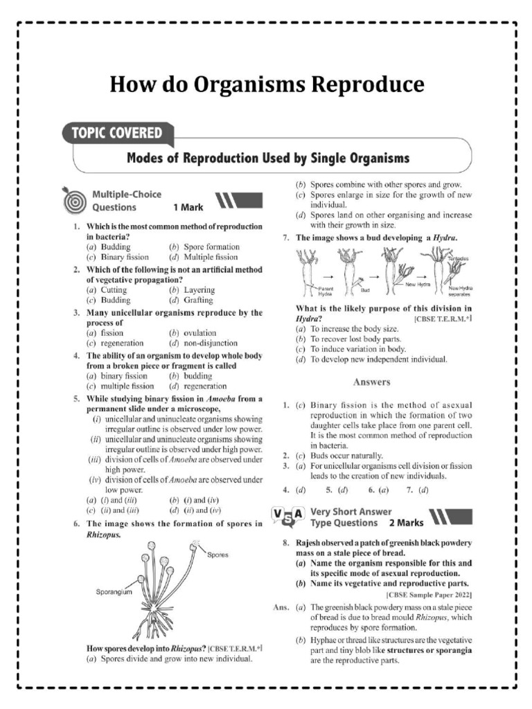 How Do Organism Reproduce Practice | PDF