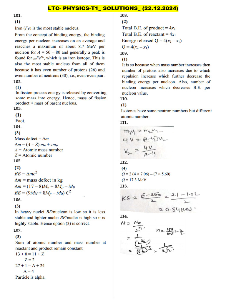 Ltc-Phy-T1 Solutions 22.12 | PDF