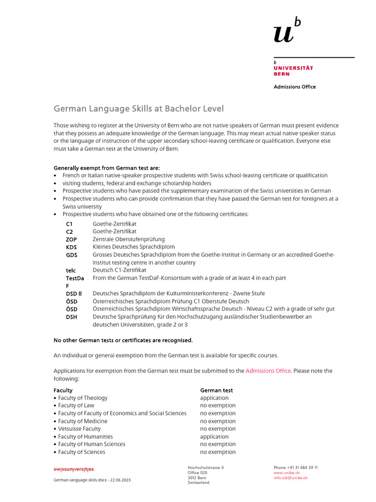 German Language Skills | PDF | Qualifications | Educational Stages