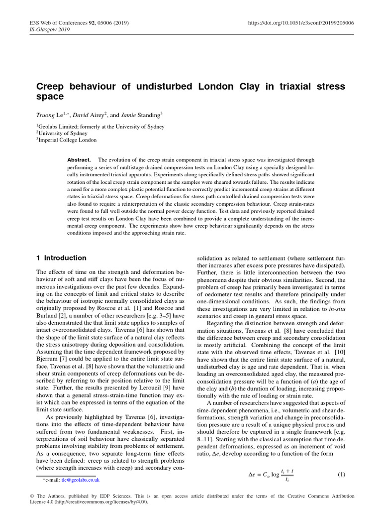 Creep_behaviour_of_undisturbed_London_Clay_in_tria | PDF | Creep ...