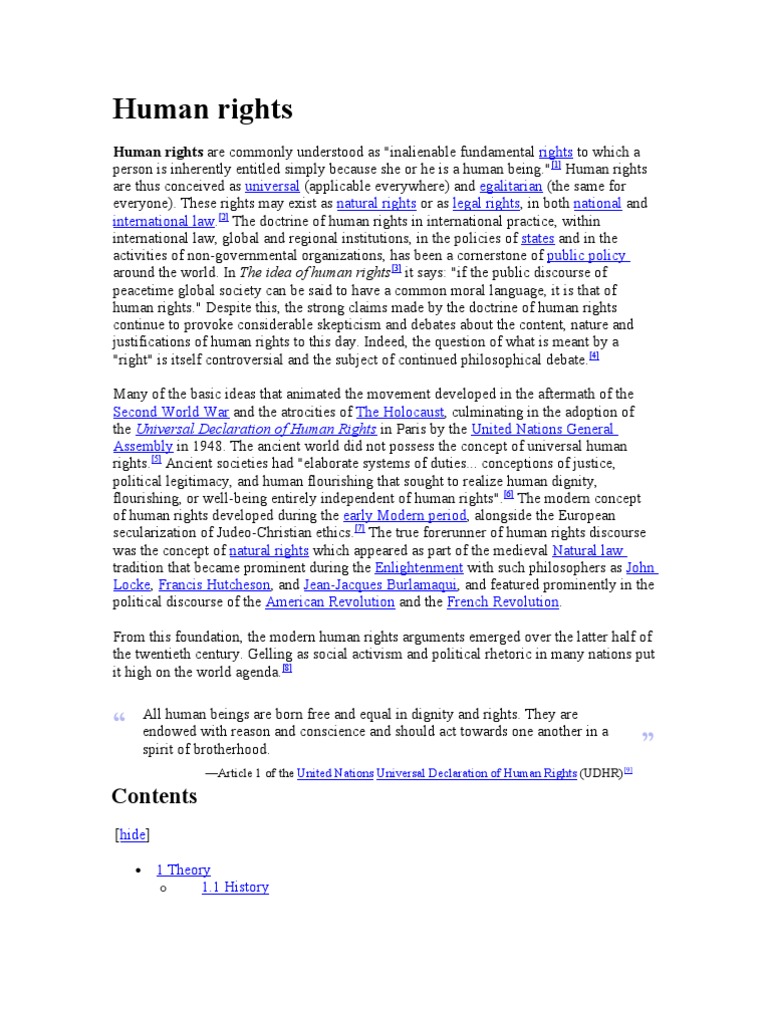 Human Rights | PDF | Right To A Fair Trial | Human Rights