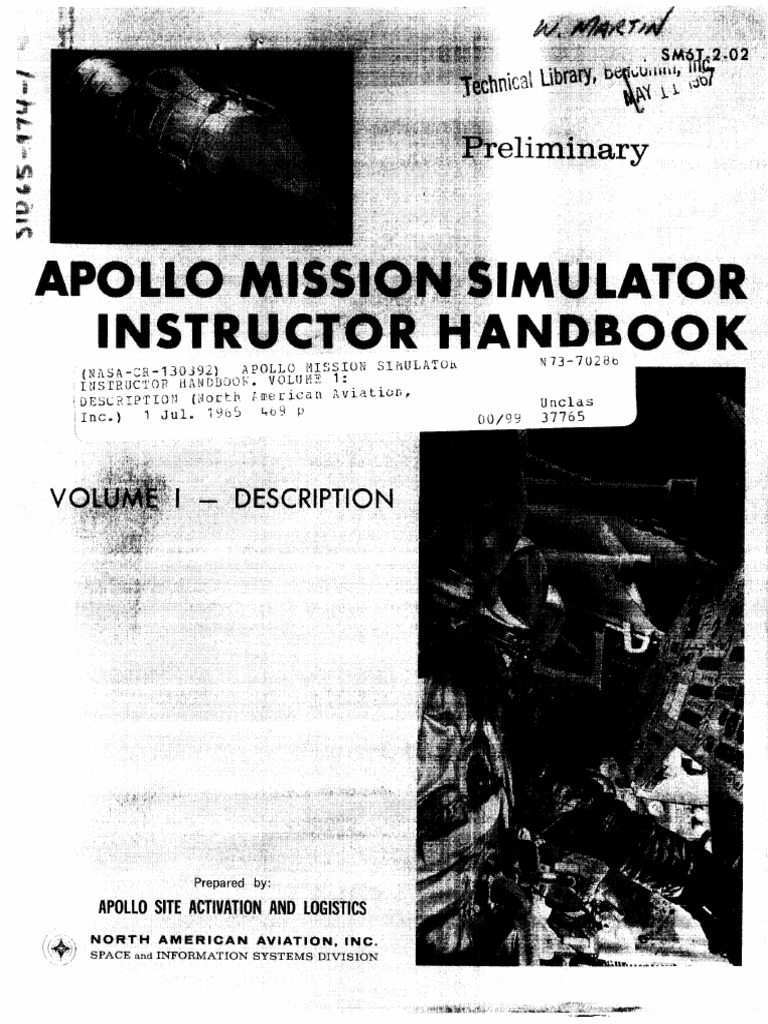 Apollo Mission Simulator Instruction Handbook | PDF | Apollo Program ...