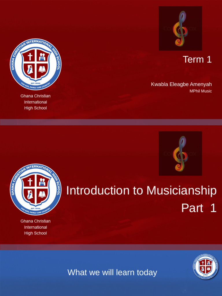 GCIHS 2024-25 PPT T1 MUS Y9 WK 2 L 1.Pptx..Pptx Intro To Musicianship | PDF | Music Theory ...